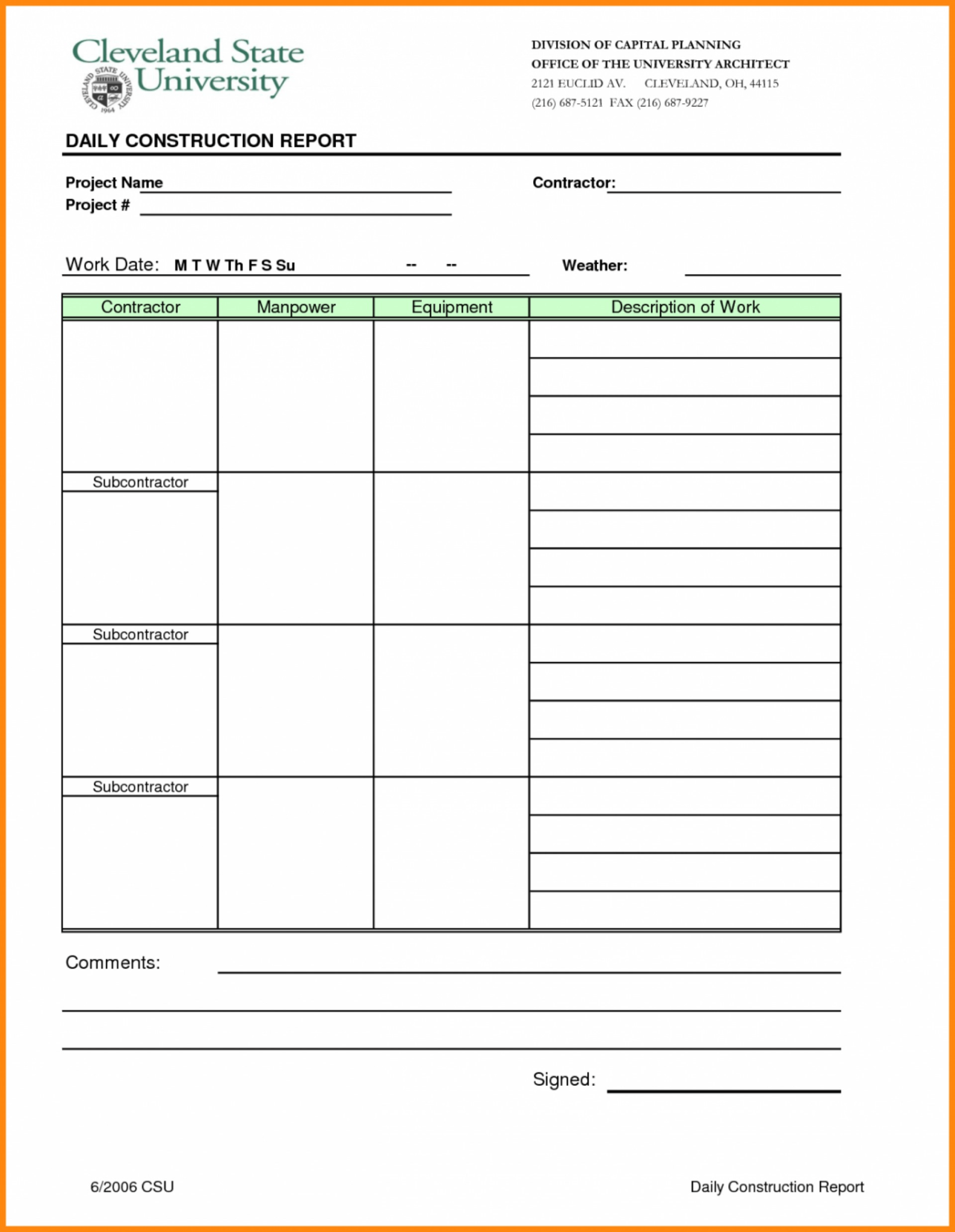 Daily Work Progress Report Format Excel Templates Civil Engineering 