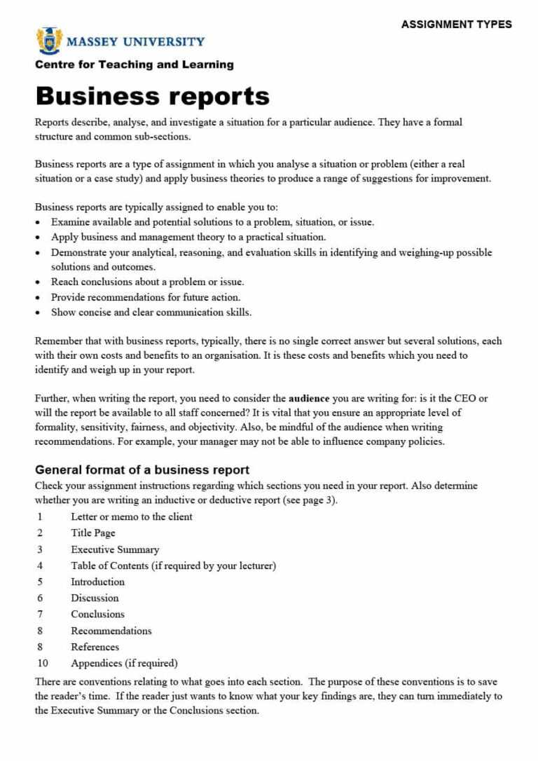 Template On How To Write A Report