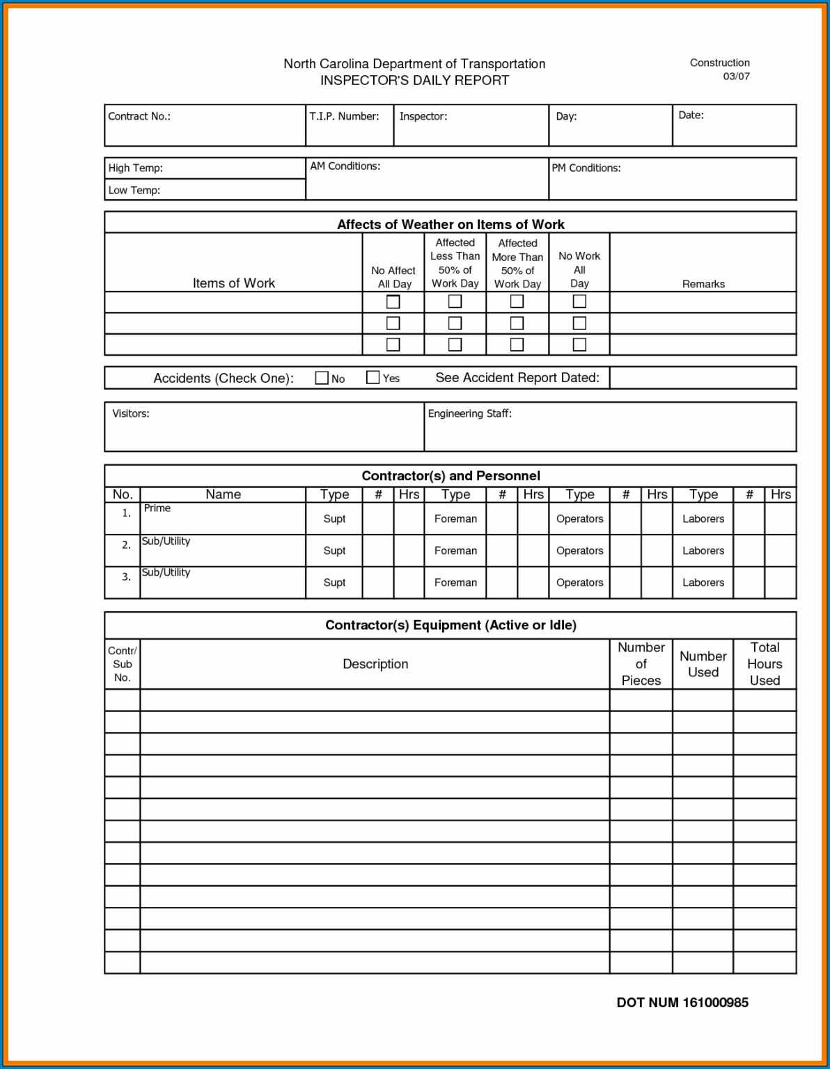 Construction Daily Report Template Excel 1200X1549 Format Throughout 