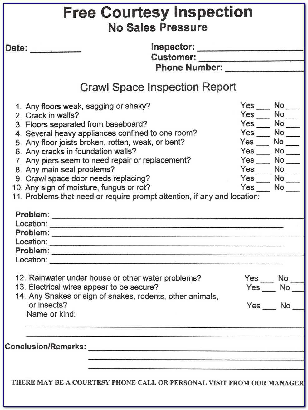 Pest Control Inspection Report Template