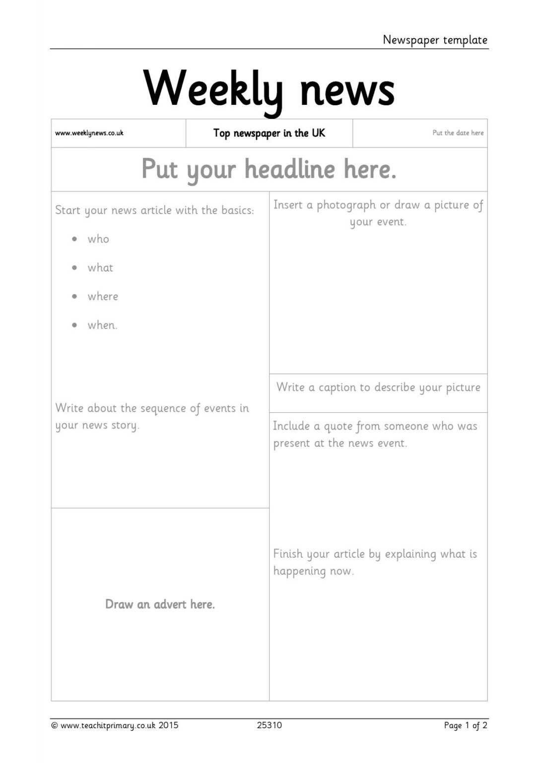 Newspaper Template Pertaining To Science Report Template Ks2 Sample Professional Template newspaper-template-pertaining-to-science-report-template-ks2-sample-professional-template